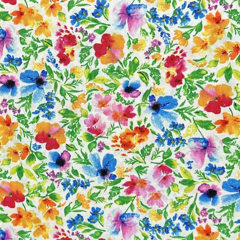 Floral Cotton Fabric - Etsy