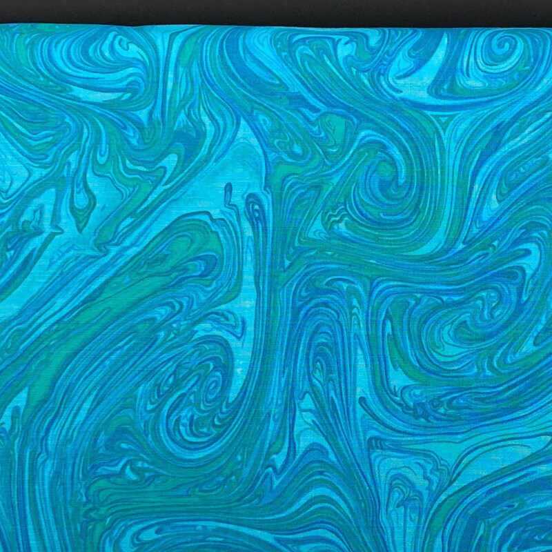 Blue Swirl Fabric - Etsy