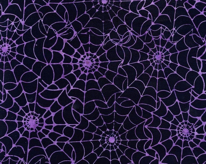 Halloween Spider Web Batik Cotton Fabric, Purple Tonga B2675 Wizard ...