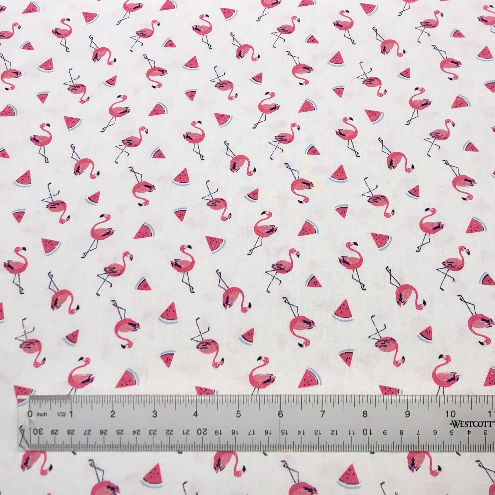 Flamingo Fabric / 100% Cotton Fabric / Tossed Flamingos and | Etsy