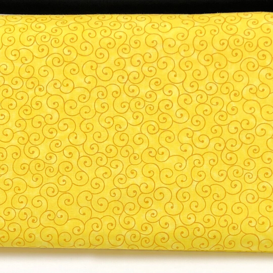 Yellow Tonal Fabric / 100% Cotton Fabric / Tilt-a-whirl Yellow Fabric ...