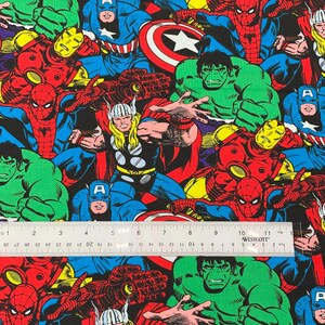 Marvel Comics Fabric / 100% Cotton Fabric / Comic Pack / LARGE Print ...