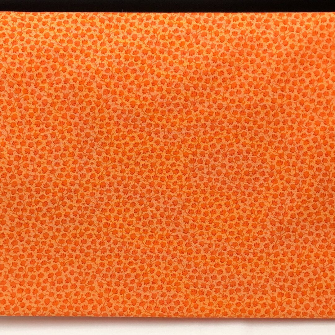 Orange Tonal Fabric / 100% Cotton Fabric / Petals Tonal Orange Fabric ...