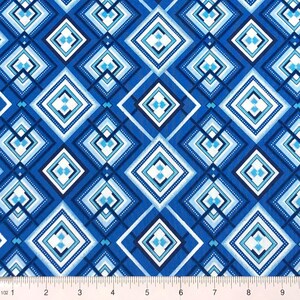 Diamond Fabric / 100% Cotton Fabric / Blue Brilliance / Shimmer ...