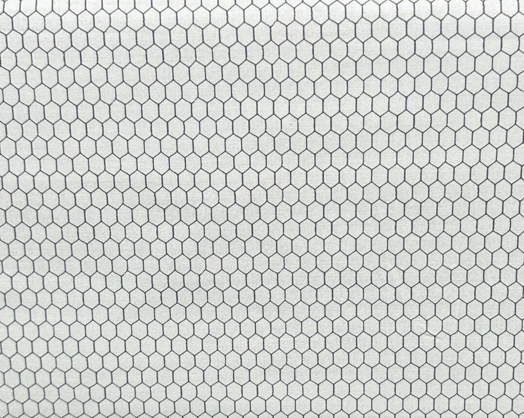Chicken Wire Print Cotton Fabric - Light Gray, by MDG, 45" Wide - Etsy