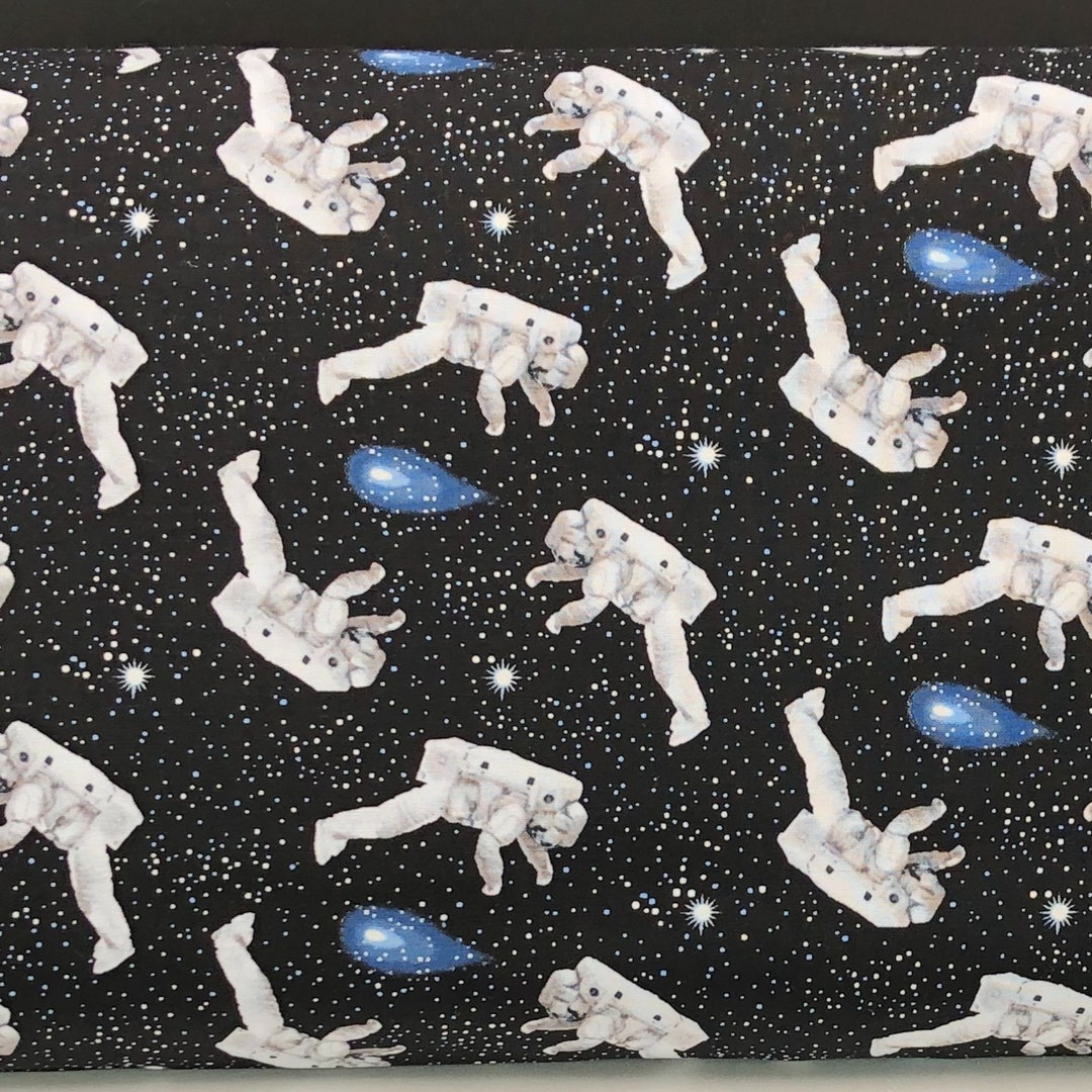 Astronauts Fabric / 100% Cotton Fabric / Outer Space Fabric / Planetary ...