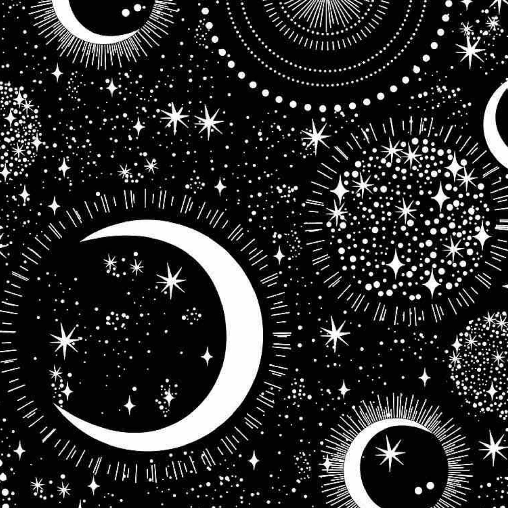 Moon and Stars Fabric / 100% Cotton Fabric / Glow In The Dark | Etsy