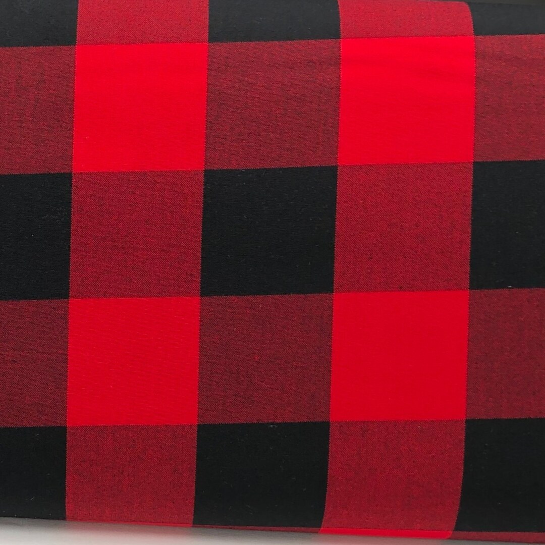 Red Buffalo Check Quilter Cotton Fabric: 2-inch Carolina Gingham, 44 ...