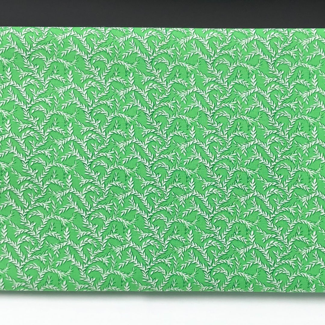 Green Vine Print Cotton Fabric - 'vine Time' Collection - Etsy