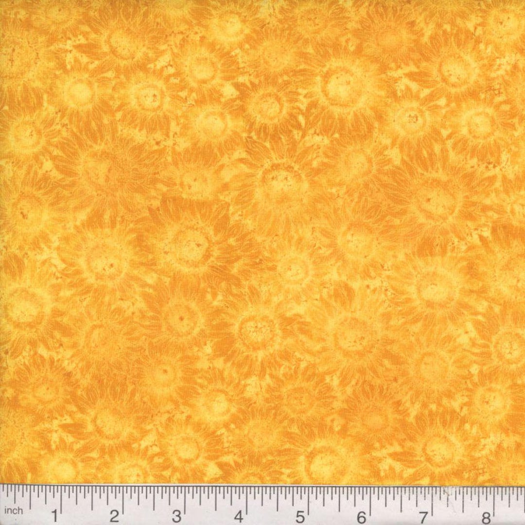 Sunflower Yellow Tonal Fabric / 100% Cotton Fabric / Sunflower Tonal ...