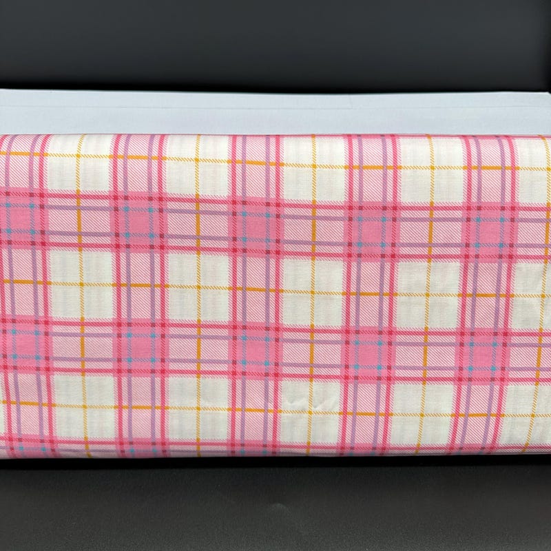 Pink Plaid Fabric - Etsy