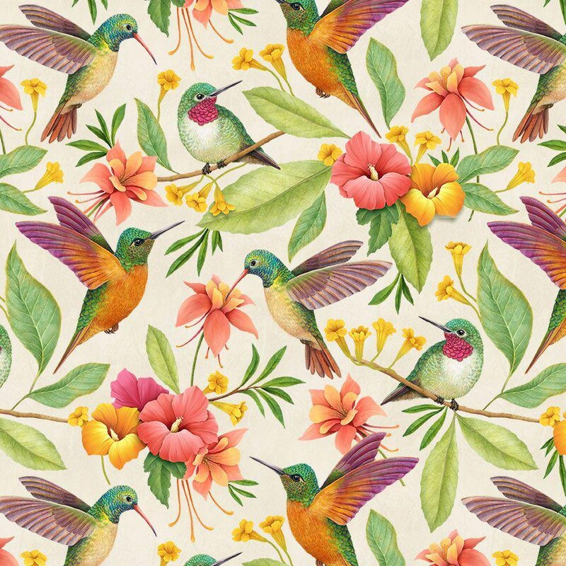 Hummingbird Fabric - Etsy