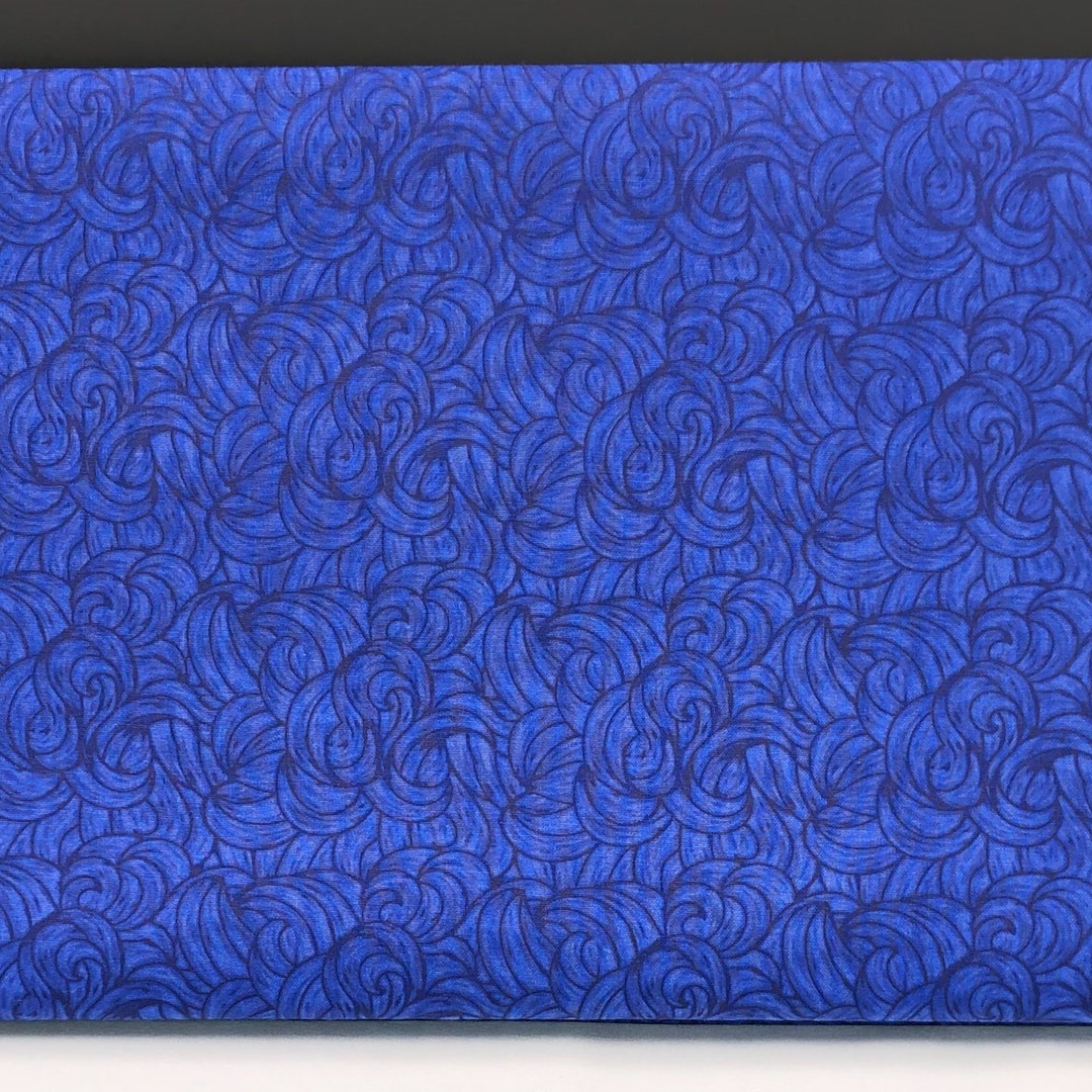 Navy Blue Fabric / 100% Cotton Fabric / Twisted Tonal Navy Blue Fabric ...