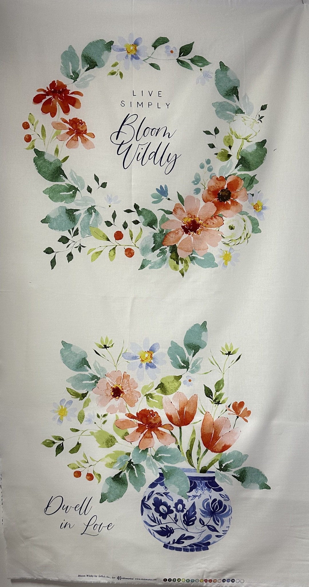 Floral Fabric Panel: Bloom Wildly Cotton Quilter Fabric (24" X 44") - Etsy