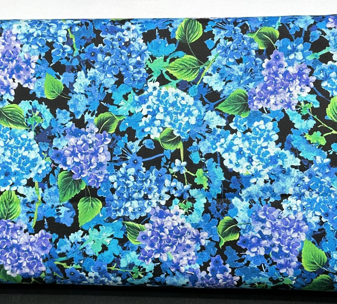 Hydrangea Floral Fabric: Butterfly Bliss Quilting Cotton, 12813-12, by ...