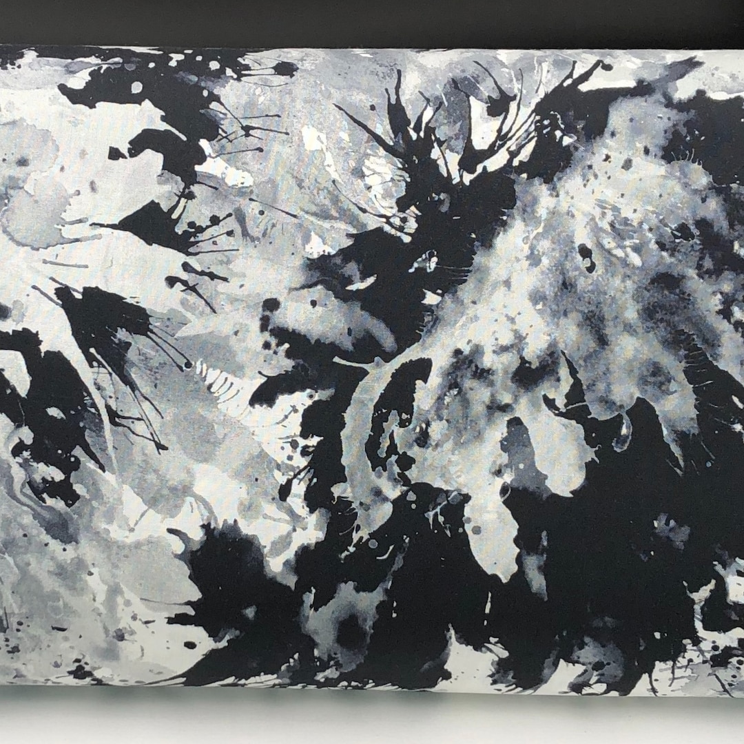 Last Yard 108 Quilt Back Fabric / 100% Quilt Cotton / Splash Black ...