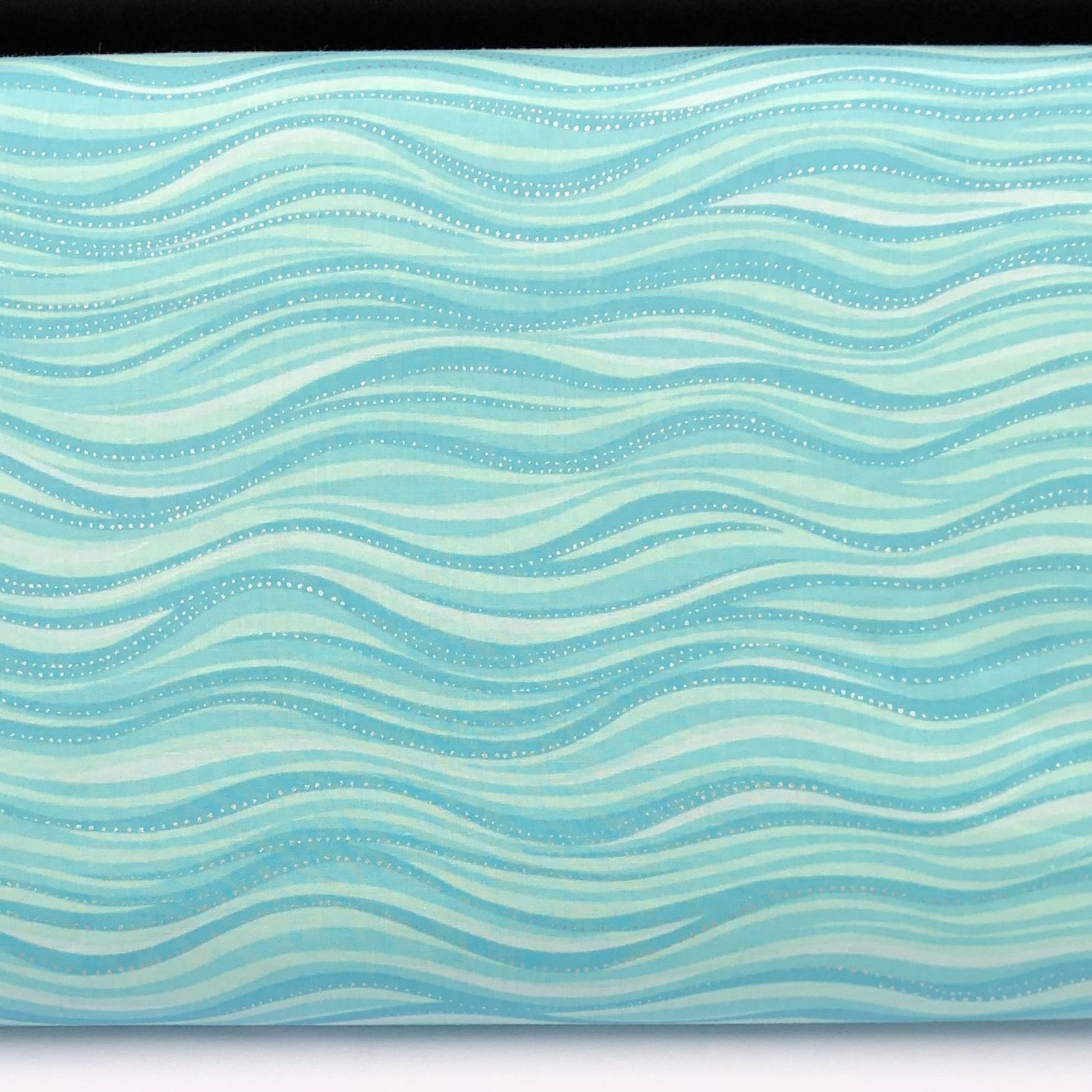 Aqua Wave Fabric / 100% Cotton Fabric / Blue Fabric / | Etsy