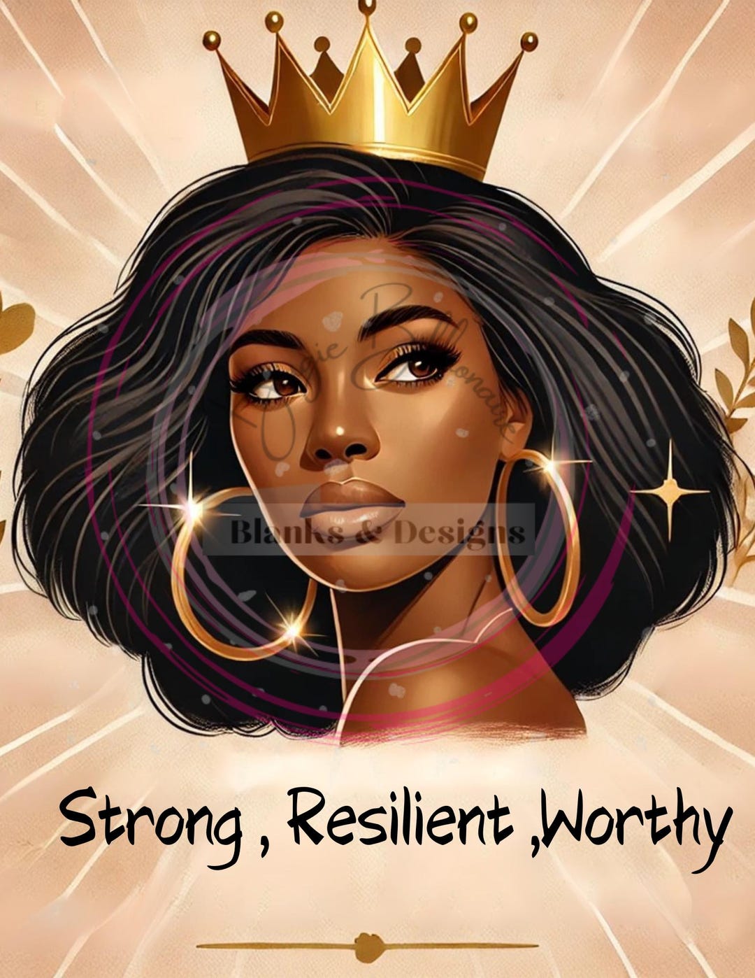 Strong Resilient and Worthy PNG Queen - Etsy
