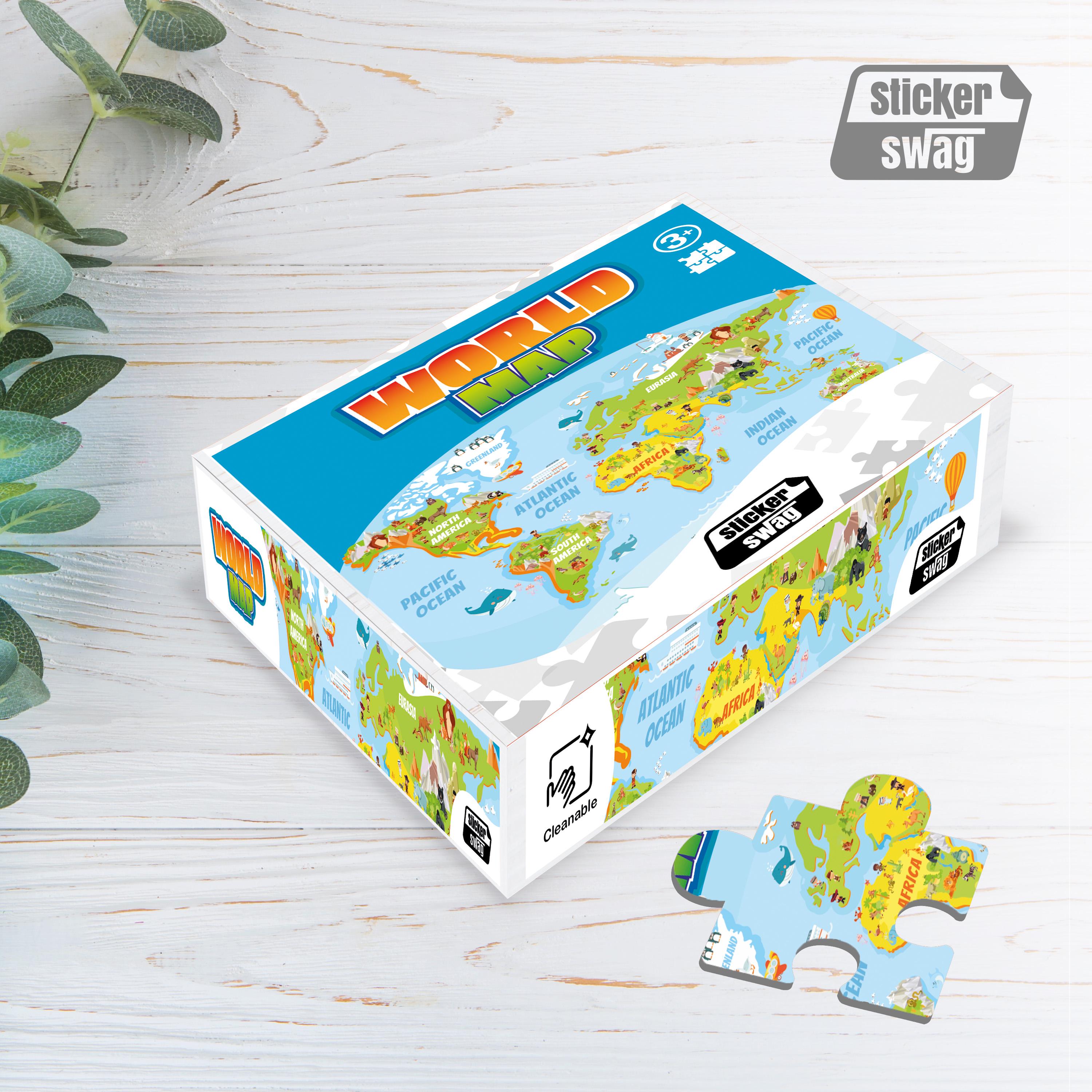 Continents Jumbo Puzzle - Kids Jumbo Continents Puzzle. Personalized ...