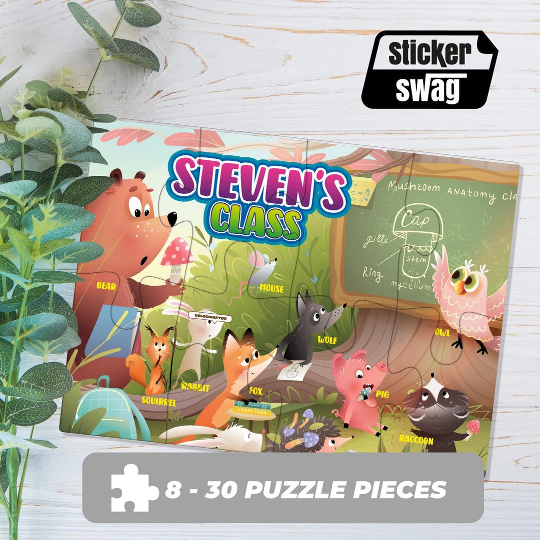 Forest Classroom Jumbo Puzzle - Kids Jumbo Forest Classroom Puzzle ...