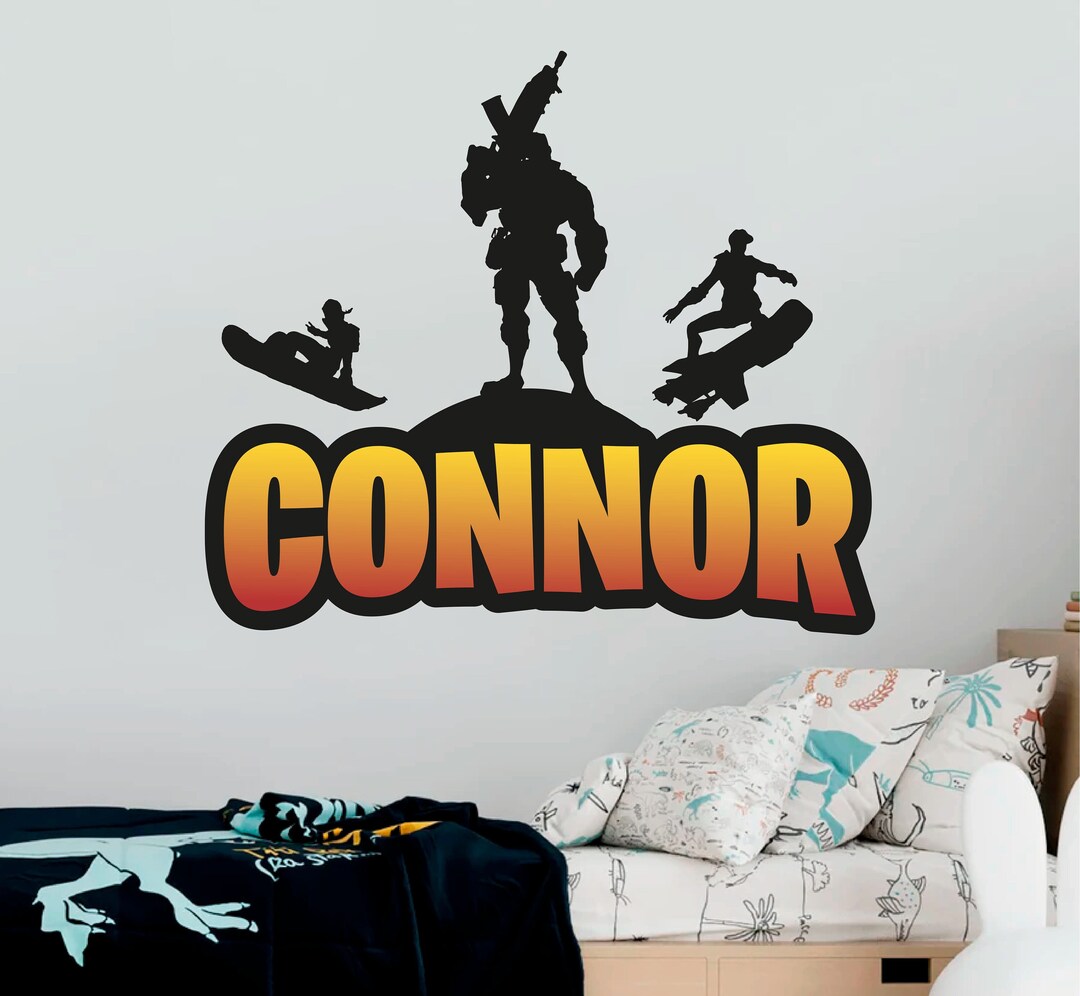 Personalized Gamer Unit Soldiers Name Wall Decal |gamer Name Vinyl Wall ...