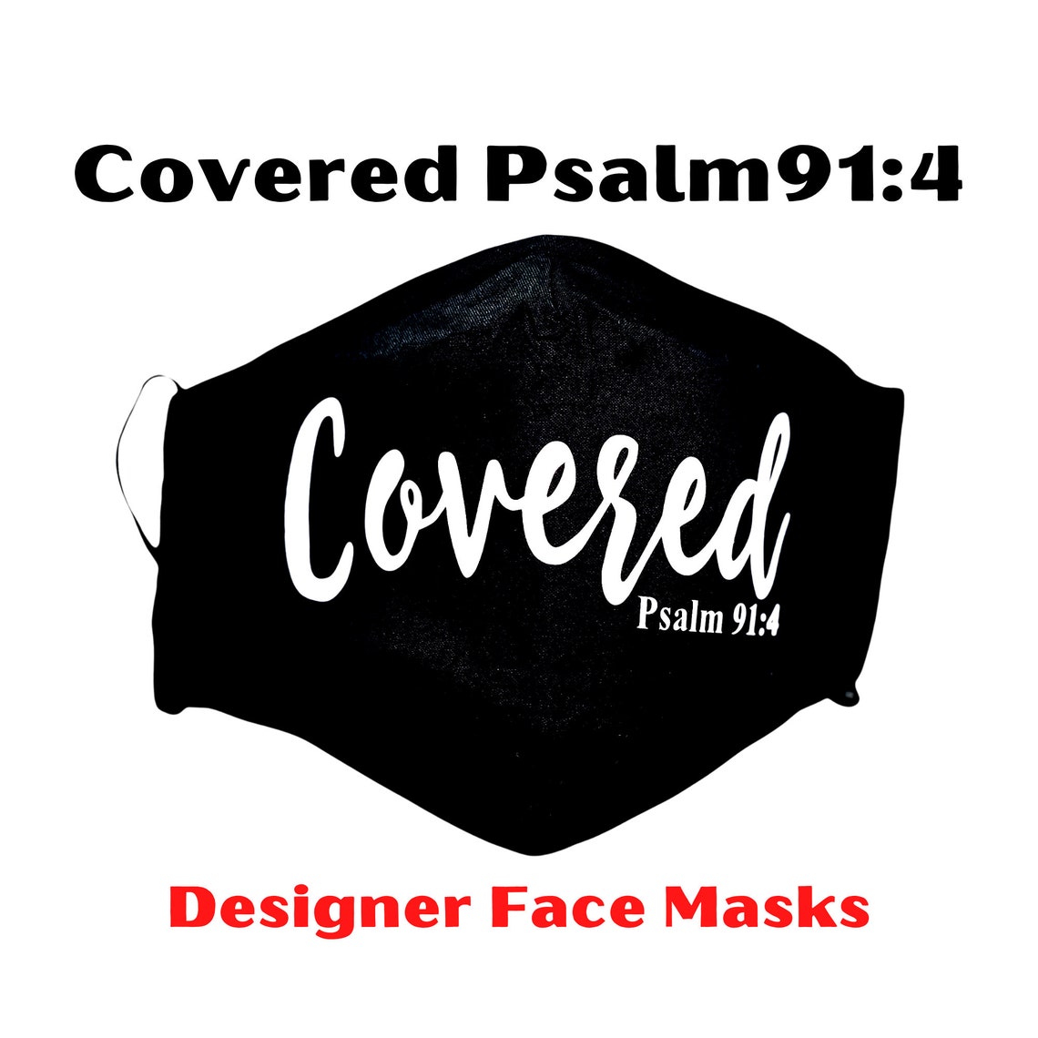 Covered Face Mask With Filters Psalms Bible Verse Fashion | Etsy