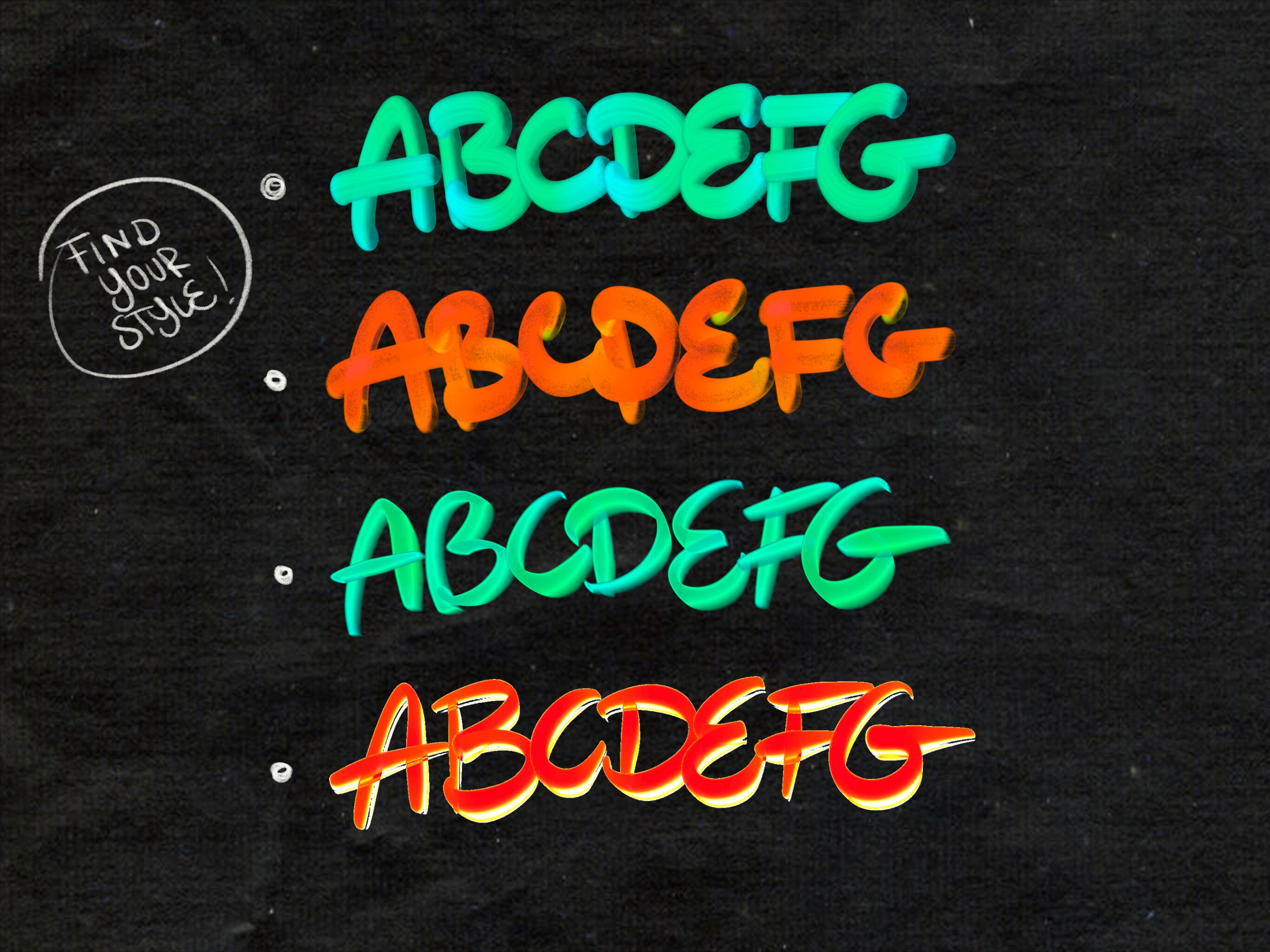 3d-lettering BRUSHSET for Procreate Digital Satisfying Lettering ...