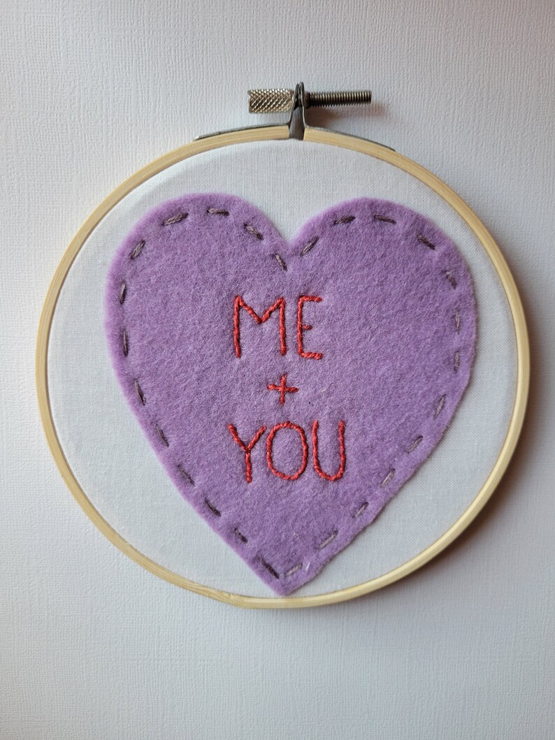 Sweet & Sour Conversation Hearts Hoop Art 5 Inch - Etsy