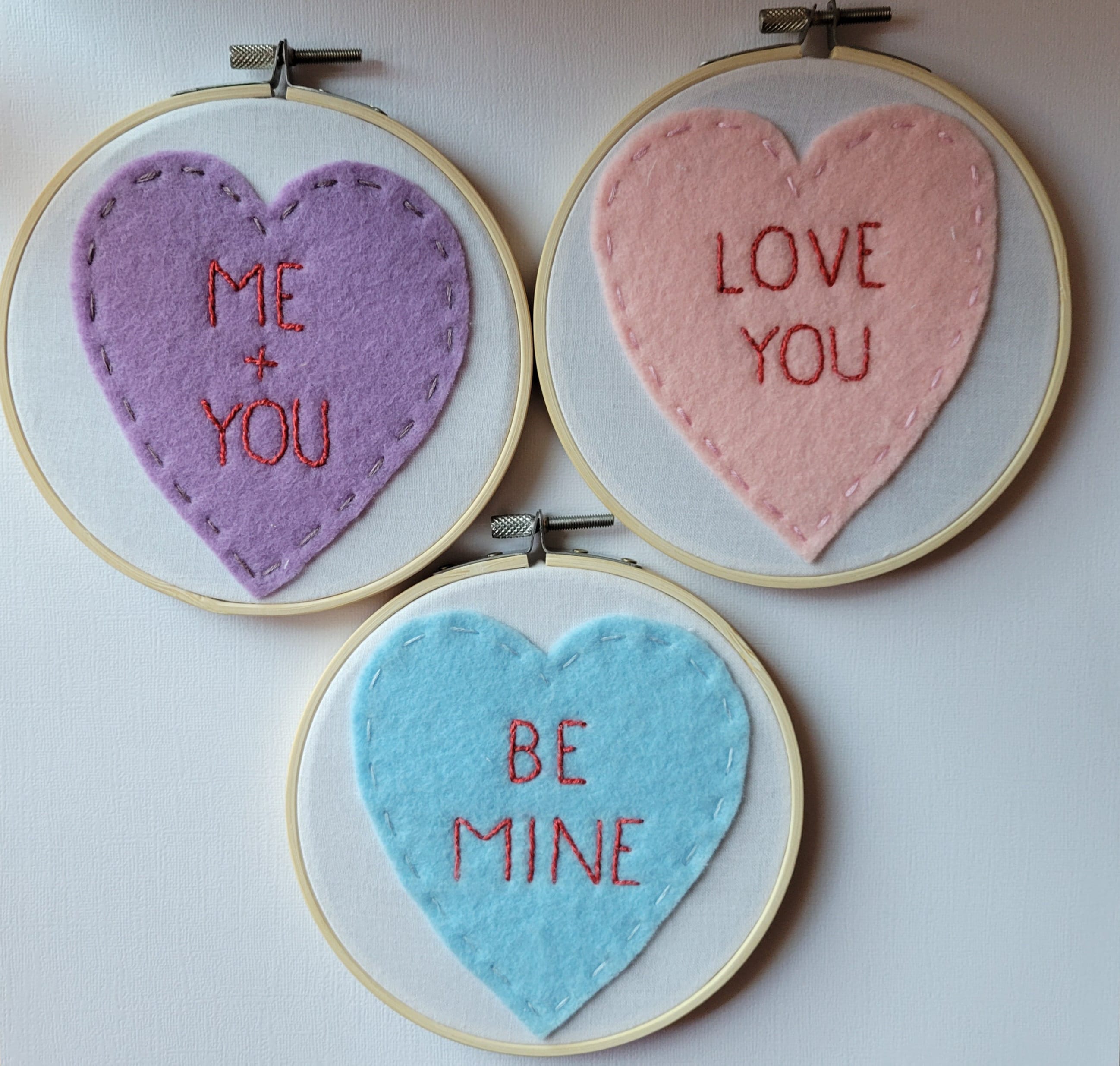 Sweet & Sour Conversation Hearts Hoop Art 5 Inch - Etsy