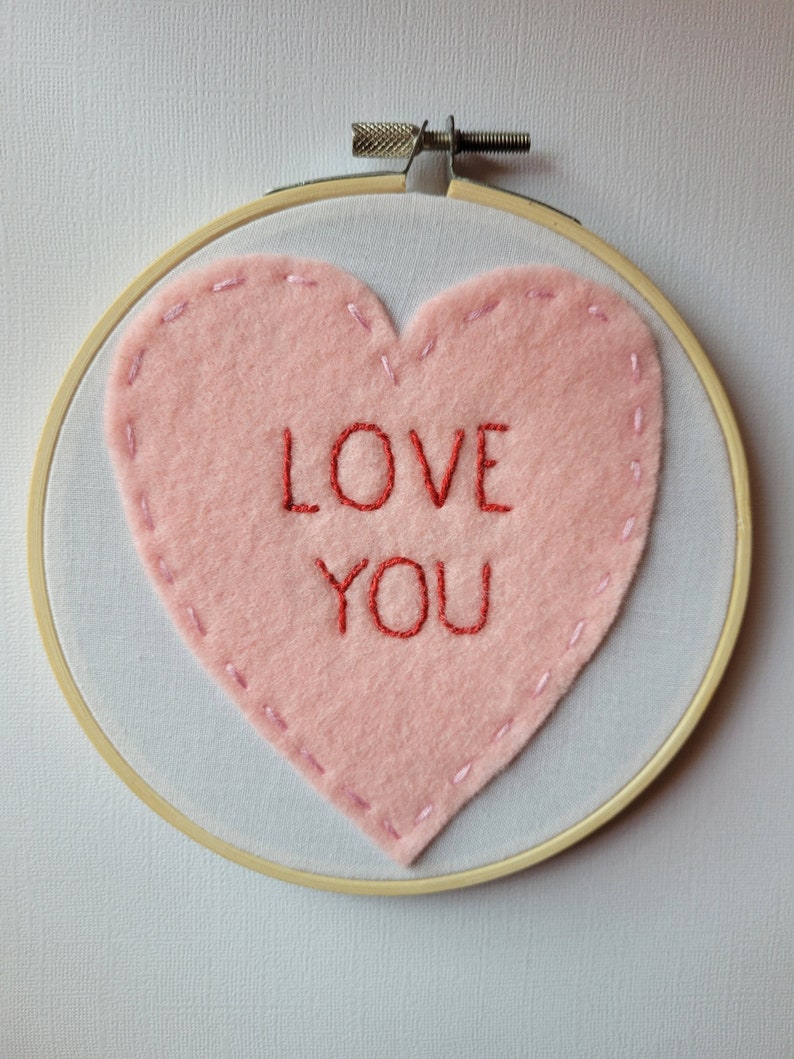 Sweet & Sour Conversation Hearts Hoop Art 5 Inch - Etsy