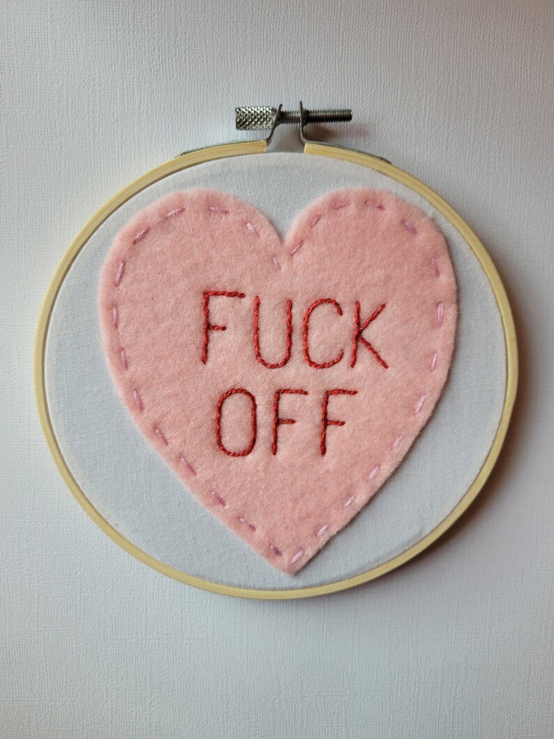 Sweet & Sour Conversation Hearts Hoop Art 5 Inch - Etsy