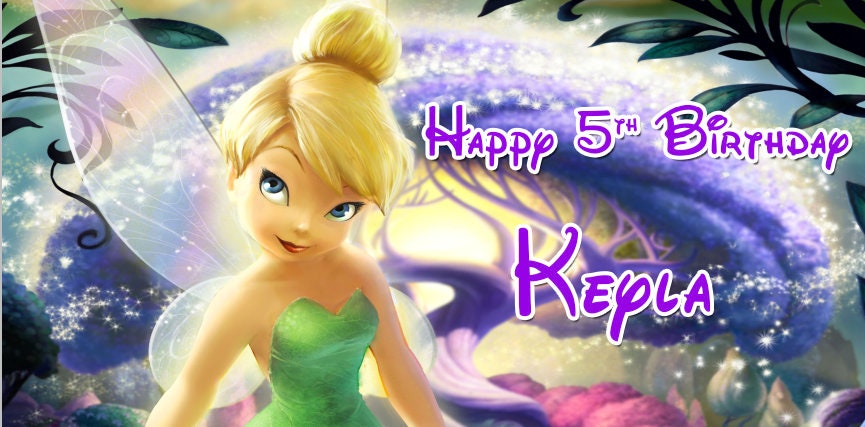 Tinker Bell Birthday Banner Tinker Bell Personalized Birthday - Etsy