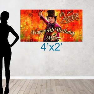 Wonka Birthday Banner, Willy Wonka Personalized Banner, Party Decor - Etsy