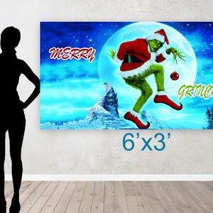 Grinchmas Banner, Grinch Personalized Banner, Grinch Birthday Banner ...