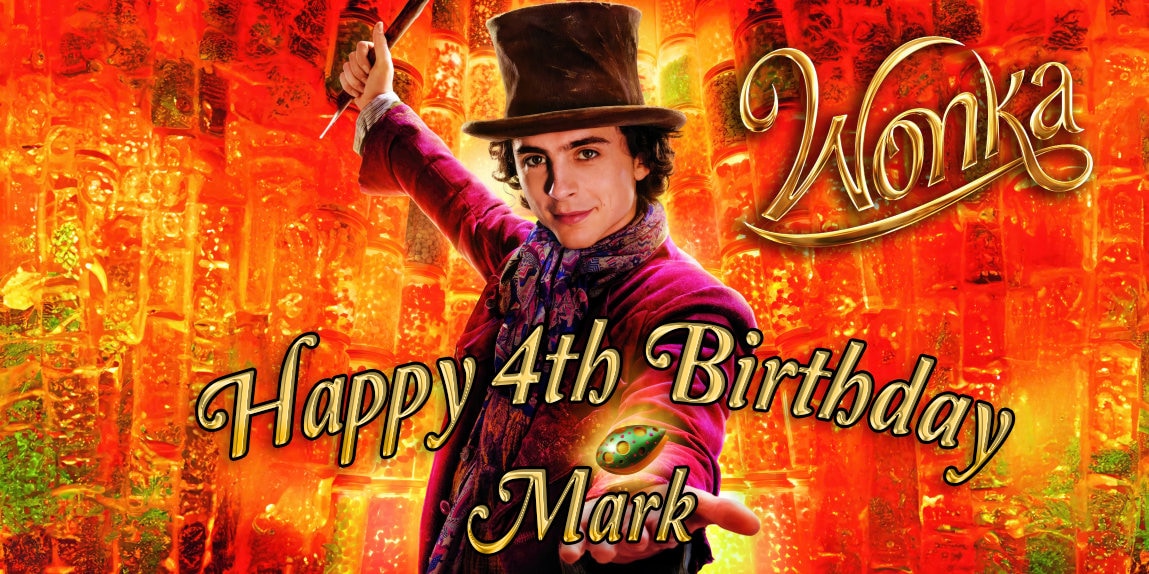 Wonka Birthday Banner, Willy Wonka Personalized Banner, Party Decor - Etsy
