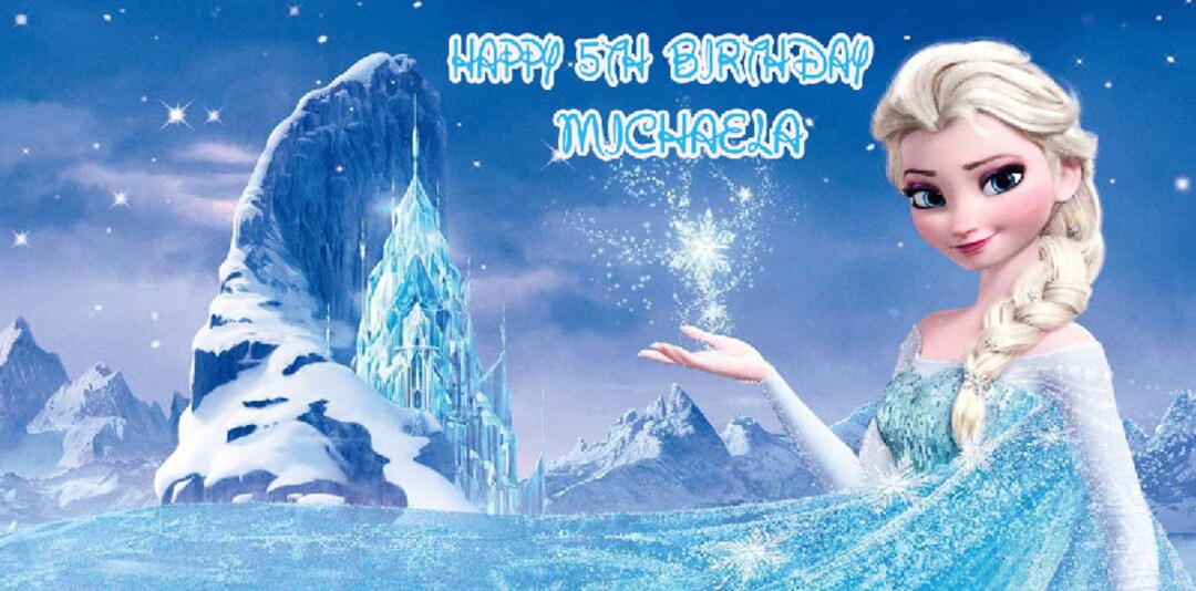 Frozen Birthday Banner, Elsa Banner, Elsa Personalized Banner, Frozen ...