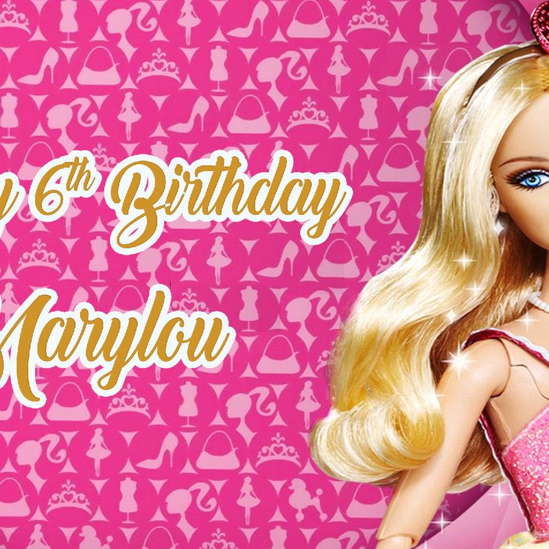 Barbie Banner - Etsy