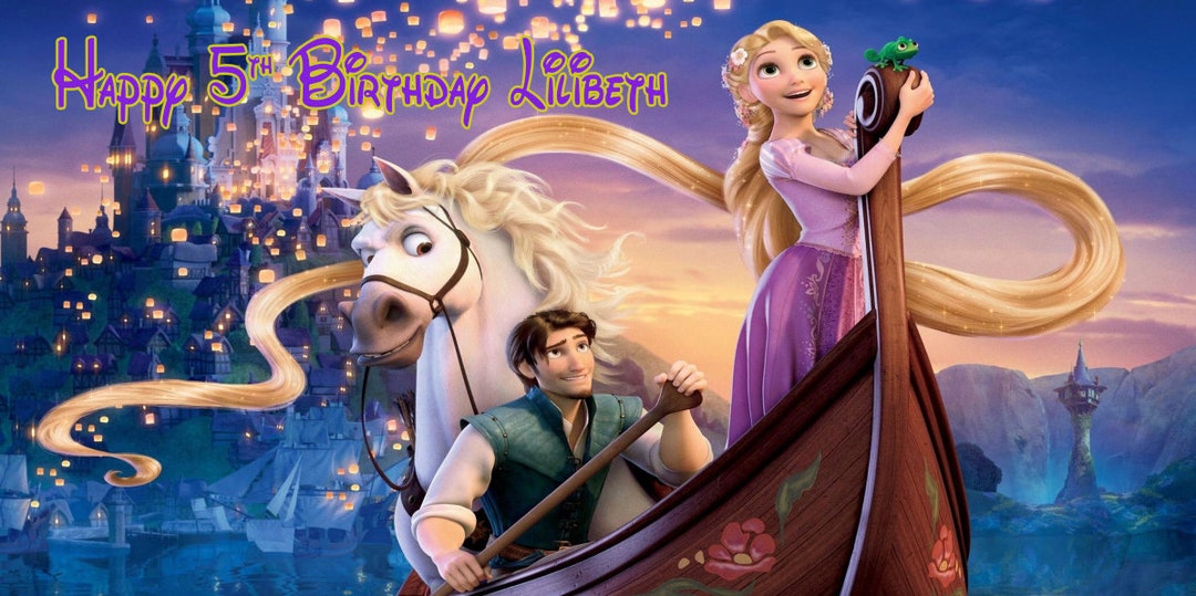 Tangled Birthday Banner, Personalized Banner, Party Decor - Etsy