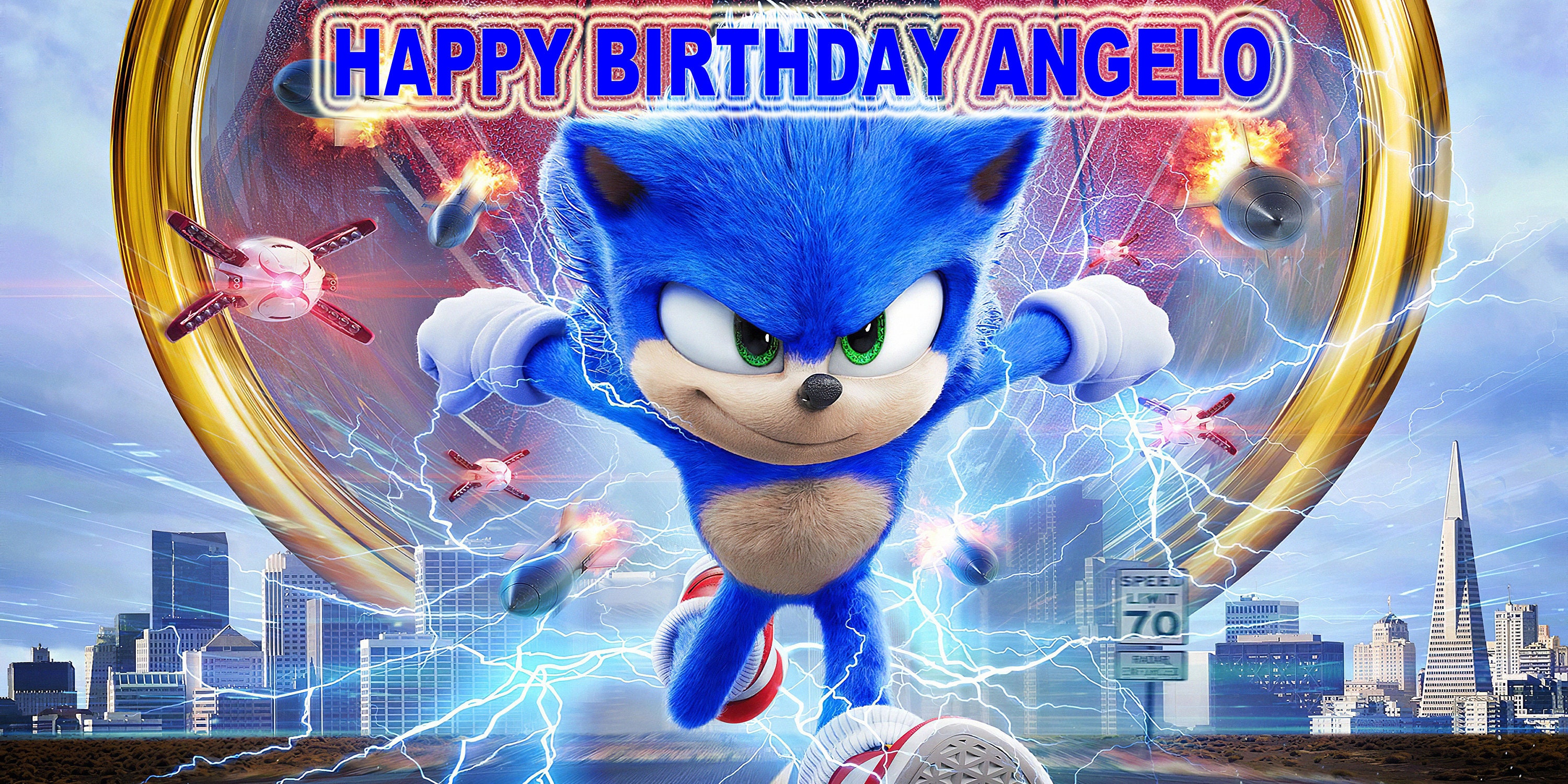 Sony Birthday Banner Sonic Banner Personalized Banner Sonic - Etsy