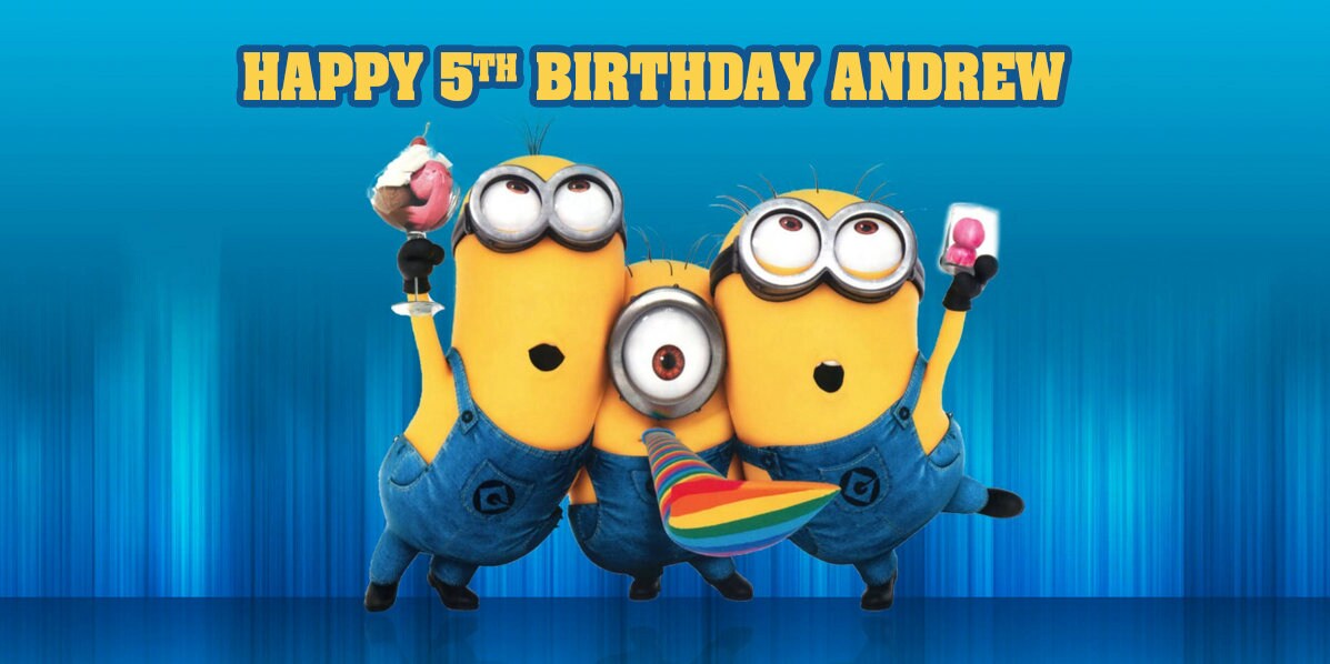 Minions Personalized Banner Despicable Me Minions Banner - Etsy