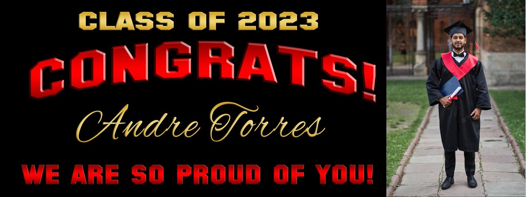 Graduation Banner With Photo, Graduation Banner, Graduation ...