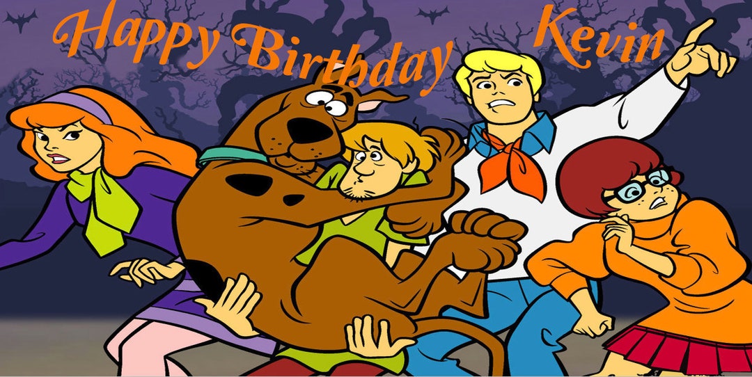 Scooby Doo Birthday Banner, Scooby Doo Personalized Banner, Party Decor ...