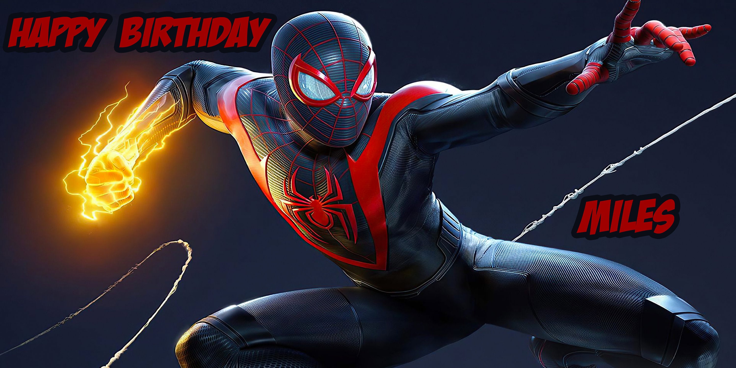 Spiderman Miles Birthday Banner, Spiderman Miles Banner, Spiderman ...