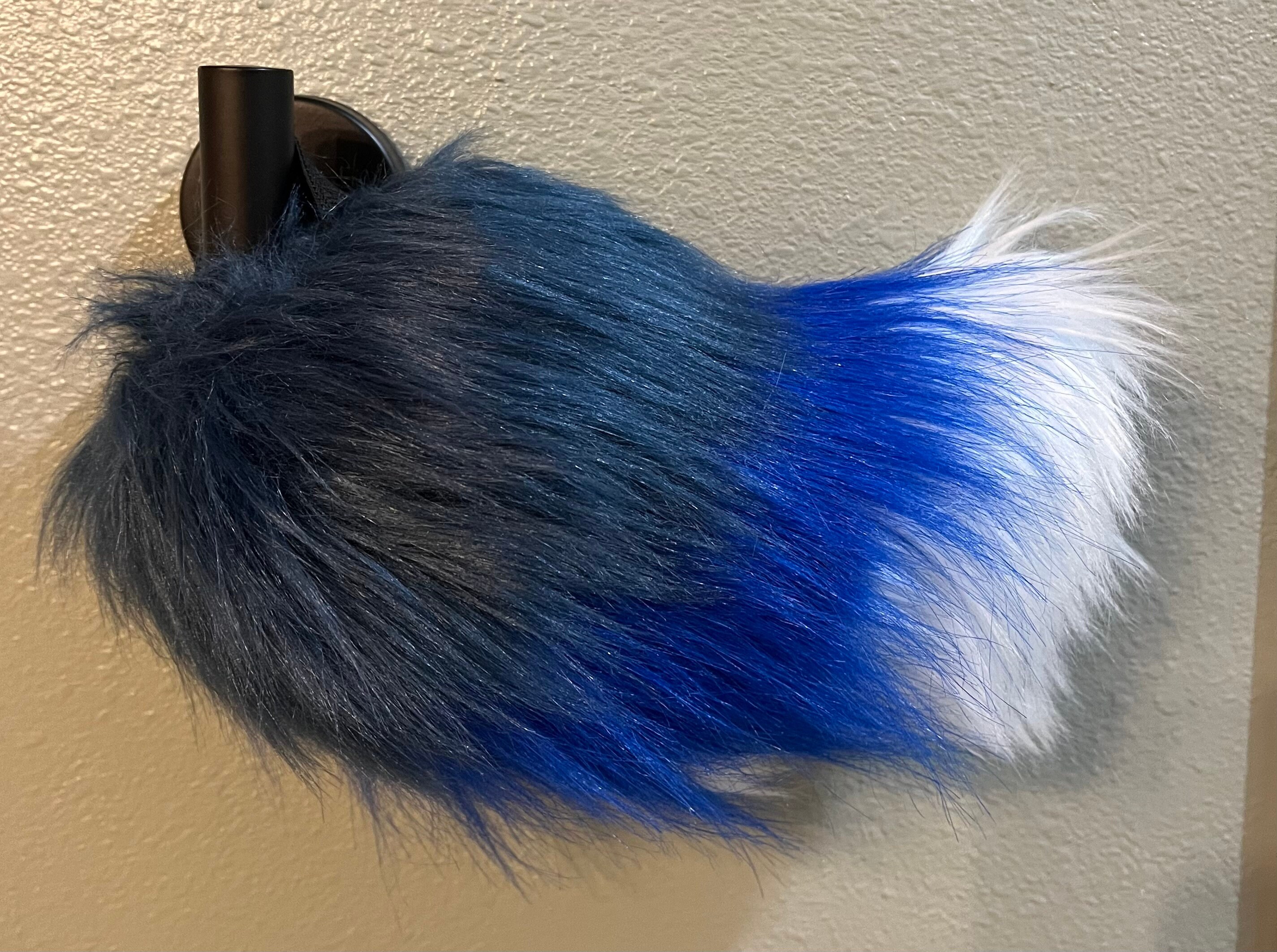 Premade Dinomask Fursuit Black White Blue Furry Mask - Etsy