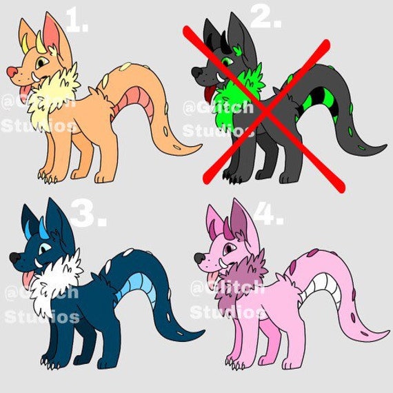 Digital Fursona Character Adopts! Art & Collectibles Drawing ...