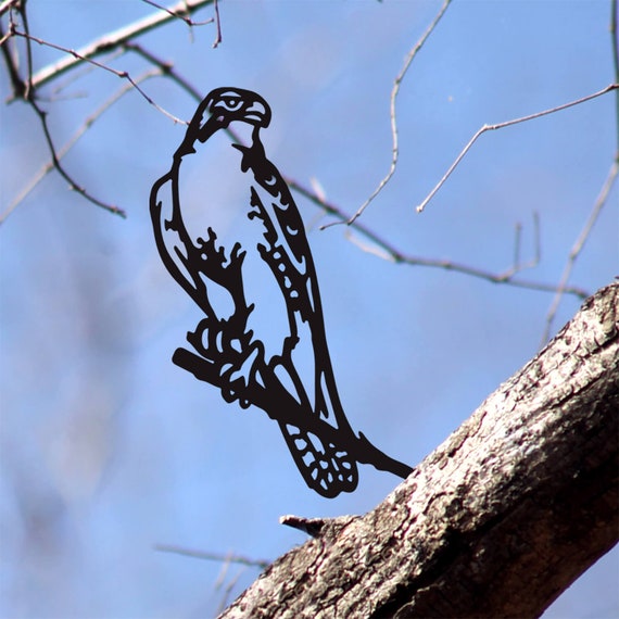 Metal Falcon Silhouette Birds of A Feather Rustic Outdoor - Etsy