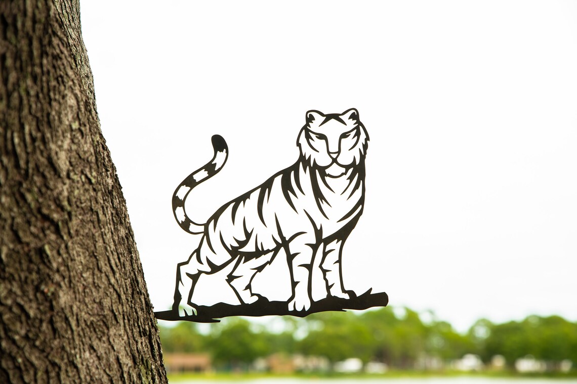 Metal Tiger King / USA Steel Sign Cutout / Rustic Outdoor Home - Etsy