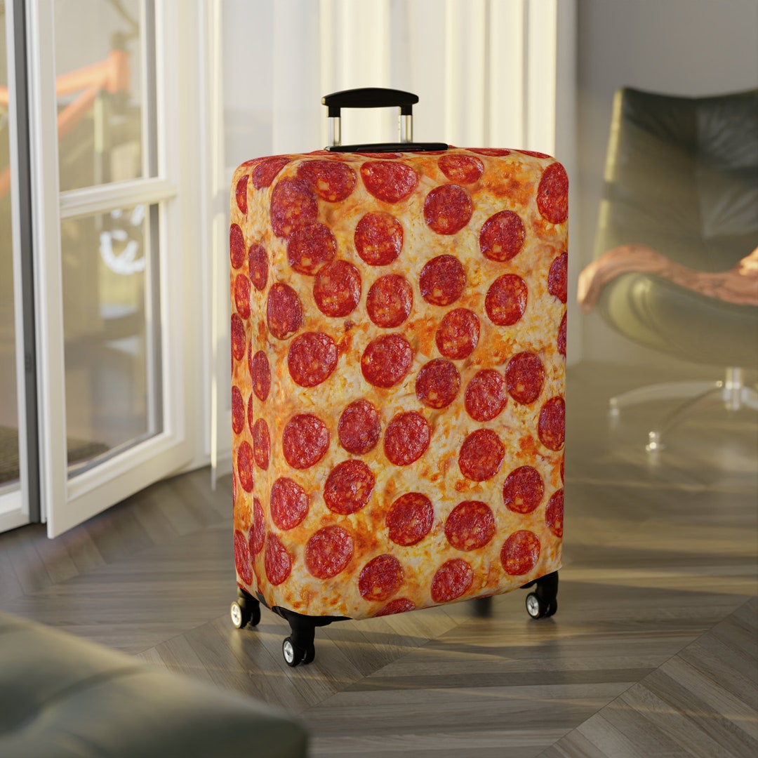 Luggage Cover - Pepperoni Pizza Design | Custom Print Luggage ...