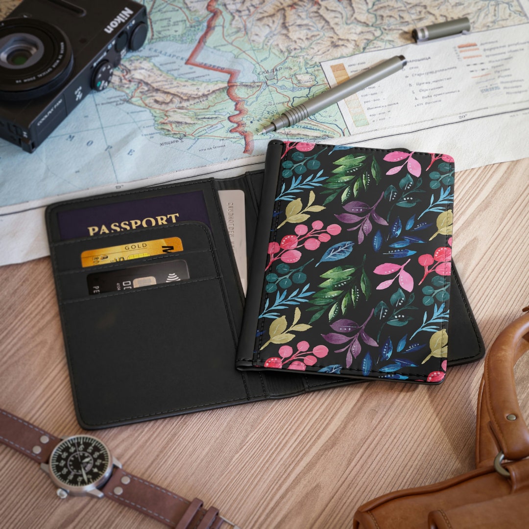 RFID Passport Cover - Slim Leather Passport Holder - Stylish Passport ...