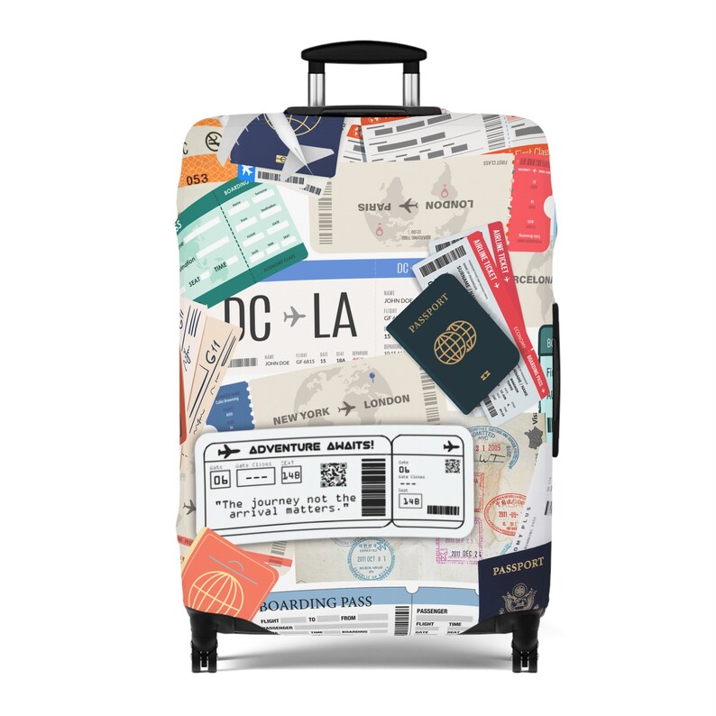 Luggage Cover - Boarding Pass/airplane Ticket | Custom Print Luggage ...